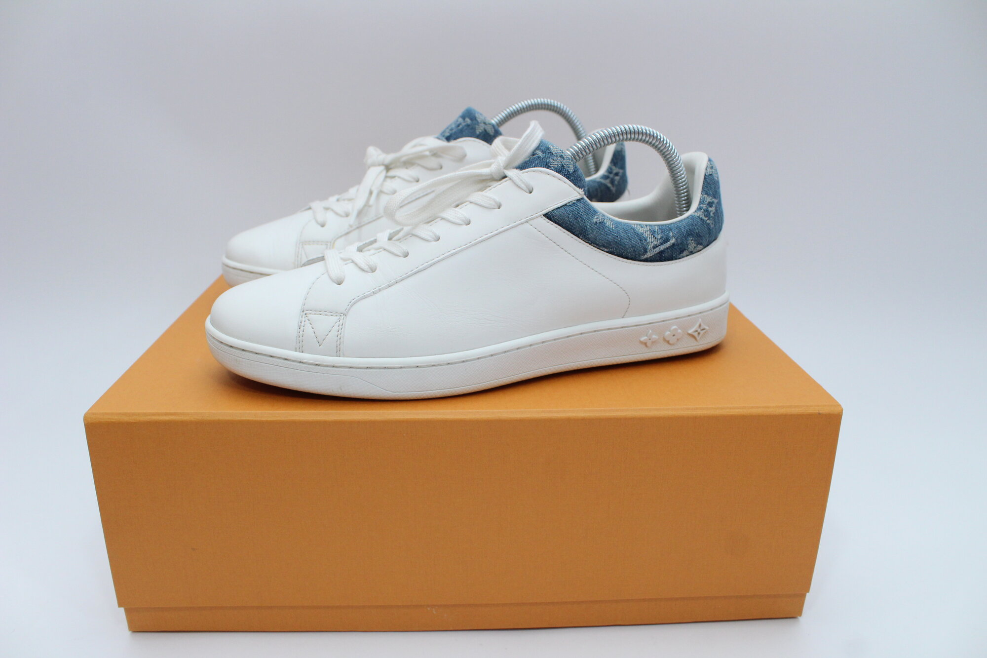 Louis Vuitton Monogram Logo Printed Кроссовки Кеды Кожа 40