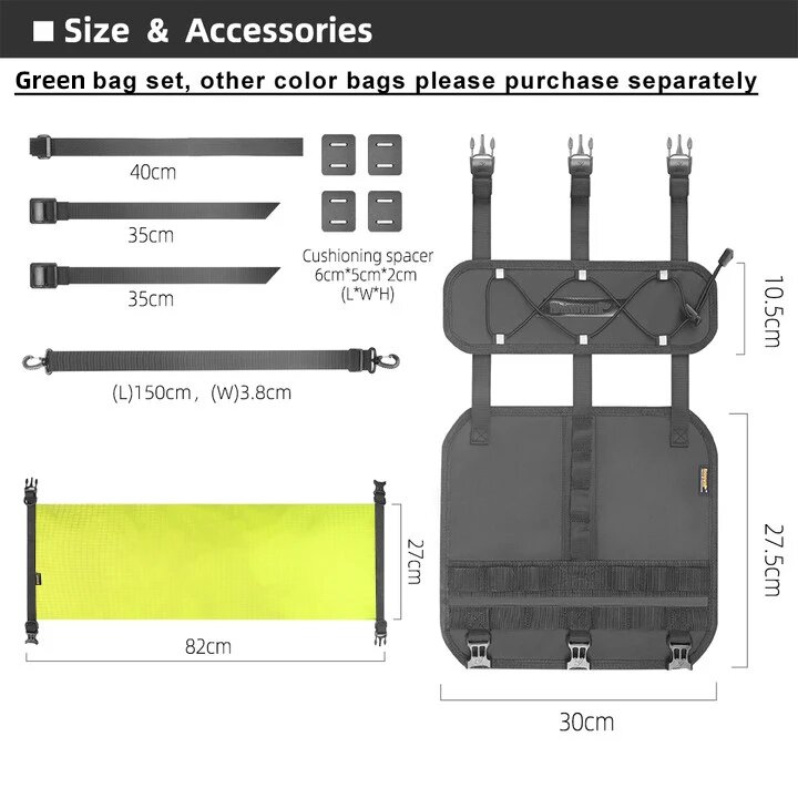 Rhinowalk РК9300/РК9402 Водонепроницаемая сумка на руль велосипеда 12 л Mounts Bag Set-Green