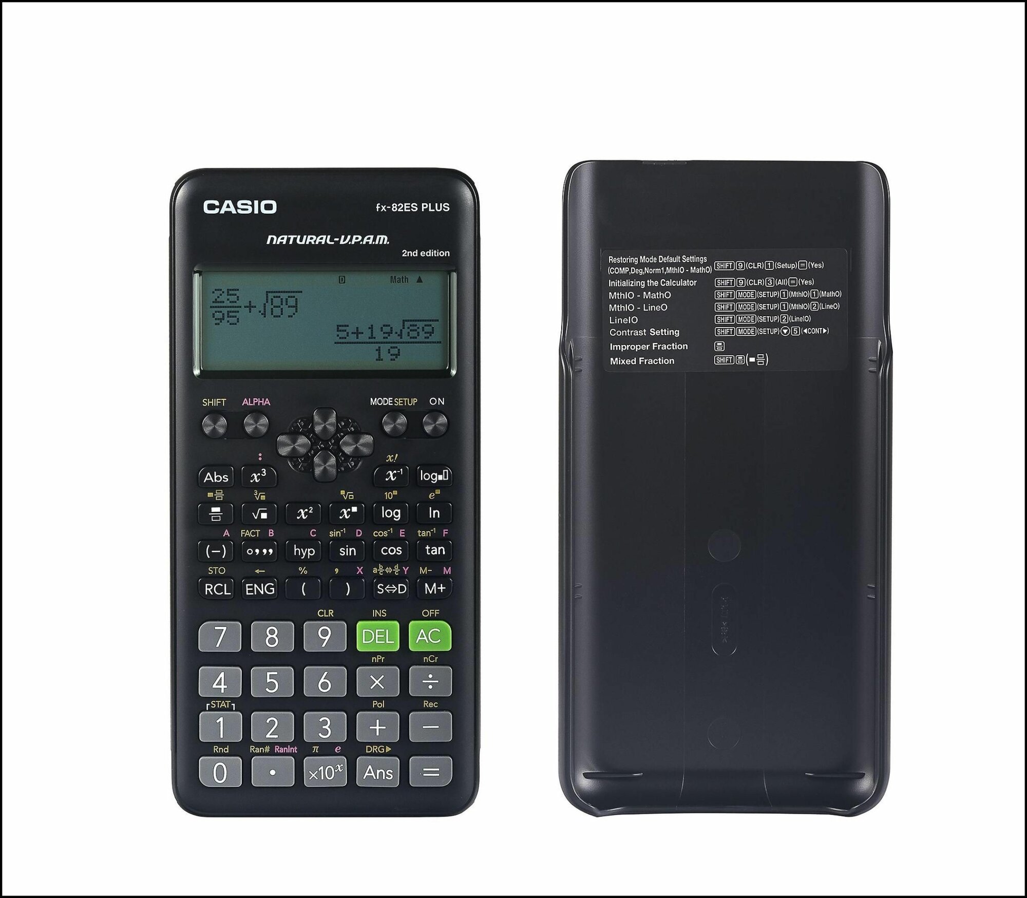 FX-82ESPLUS-2-WDHW непрограммируемый научный калькулятор CASIO