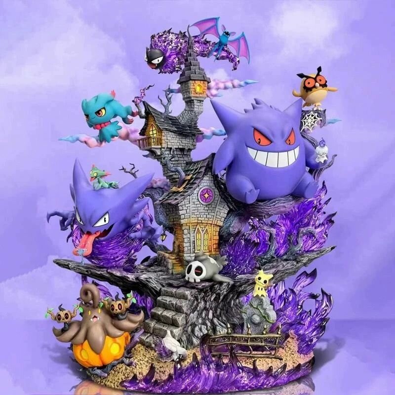 EGG Gengar (Генгар) Покемон Призрак, Коллекционная Аниме Фигурка GK 31 см, Высококачественная Модель для Поклонников Pokmon и Аниме Творчества
