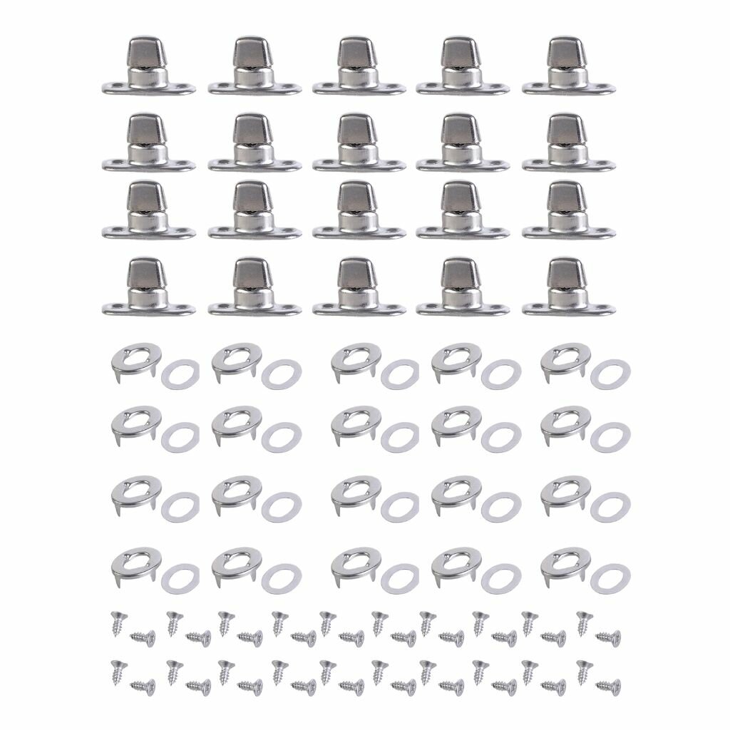 (1 упаковка из 20 комплектов) застежка-поворот, поворотная кнопка, люверс, шпилька