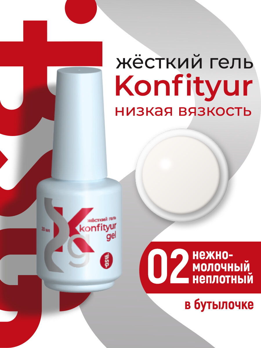 Жёсткий гель в бутылке Konfityur №02