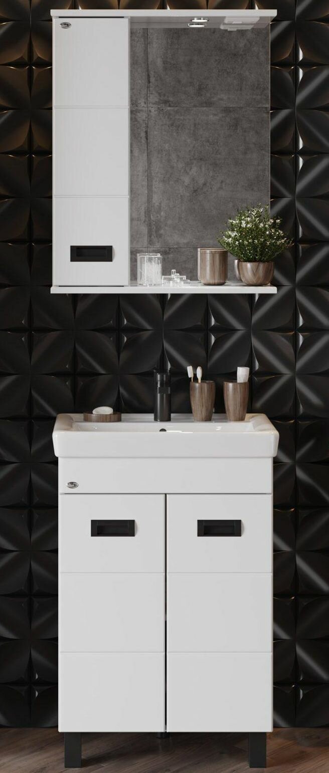 Мебель для ванной Onika Балтика-Квадро 55.11 Black L белая