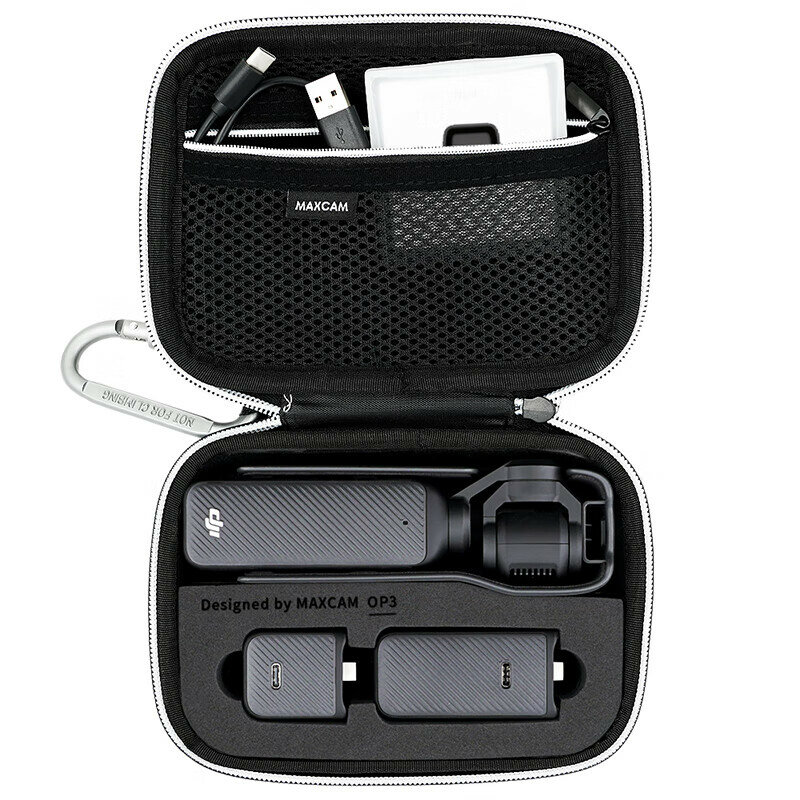 MAXCAM Suitable for DJI Osmo Pocket 3 Camera Storage Case, Protective Box, Portable Handheld Accessory, Travel Small Bag, Hard Shell, Shockproof, Pressure-Resistant, Splash-Proof