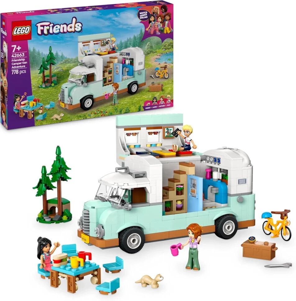 Конструктор LEGO Friends Приключение в туристическом фургоне дружбы 42663