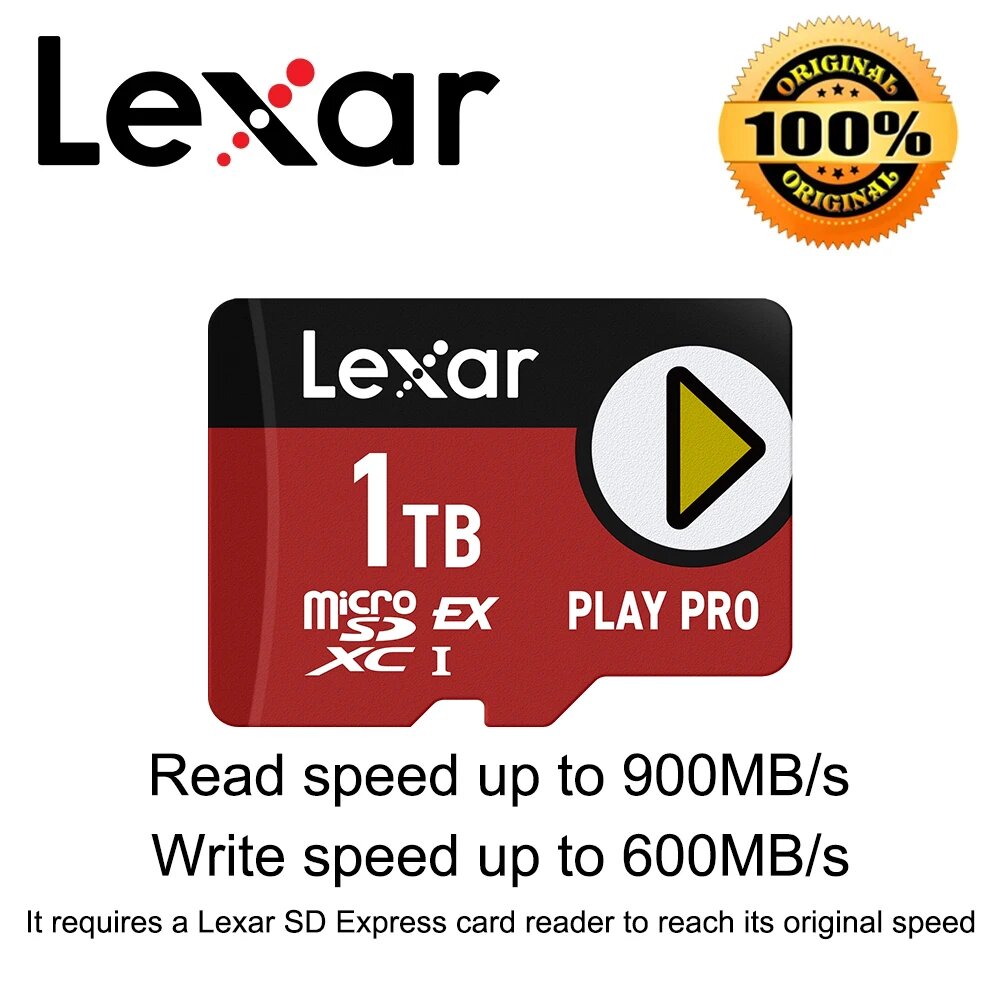 Lexar Play PRO MicroSD Express карта памяти 256/512/1 ТБ для Nintendo Switch 2 1TB