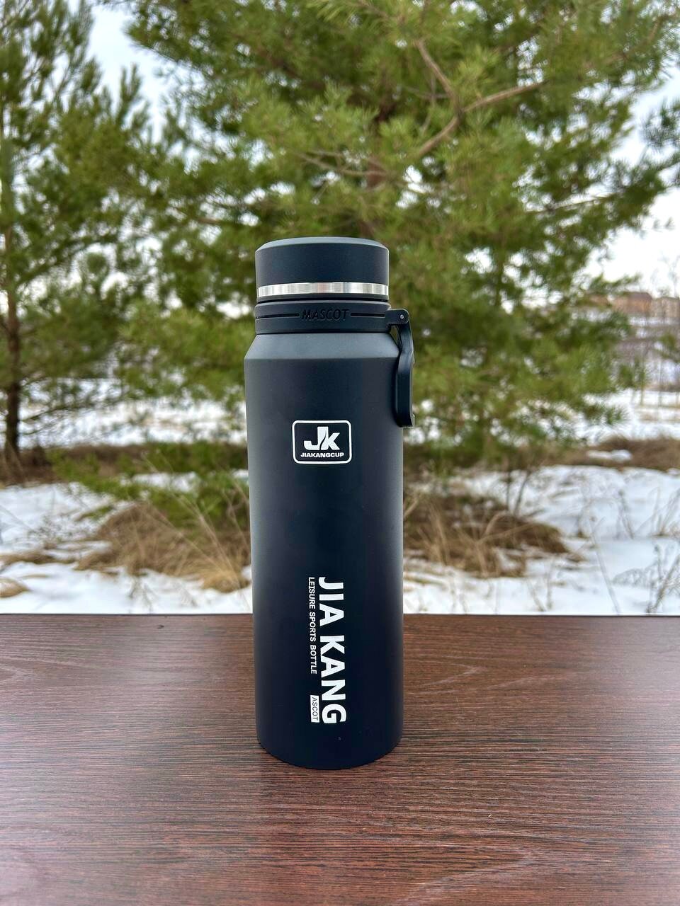 Термос 1,1 литр для чая и кофе, металлический, с ситечком и ручкой