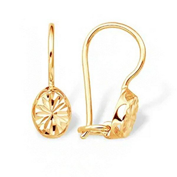 Серьги, красное золото, 585 проба