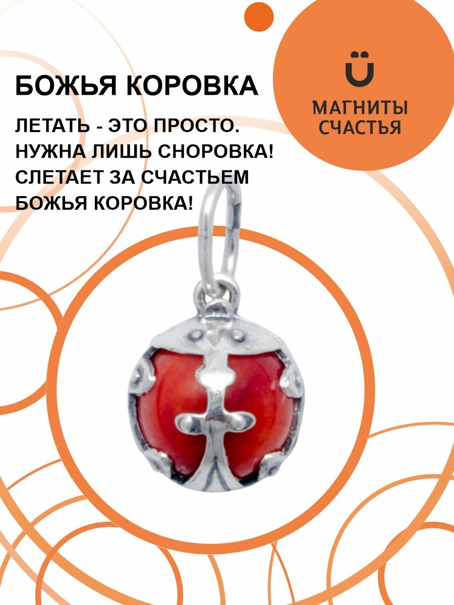 Шарм Магниты счастья, серебро, 925 проба, чернение