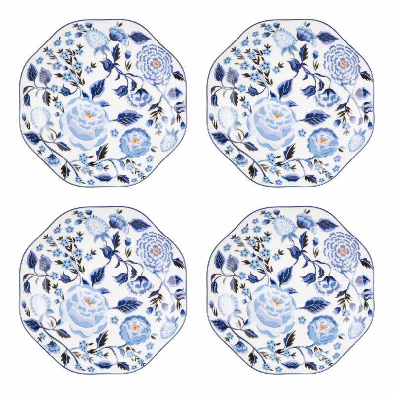 Cath Kidston набор из 4-х глубоких тарелок Blue Strawberry