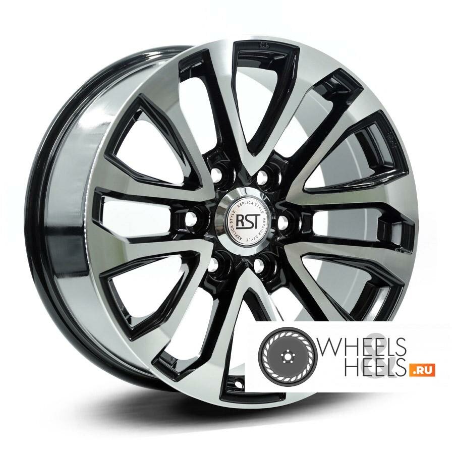 Диск автомобильный литой RST R117 17x7.5 6x139.7 et25 dia106.1 Черный с полированной лицевой поверхностью