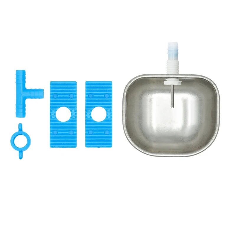 Пластиковые поилки для кроликов JIECARE 5/10 шт. Голубой, 10pcs, Silver B