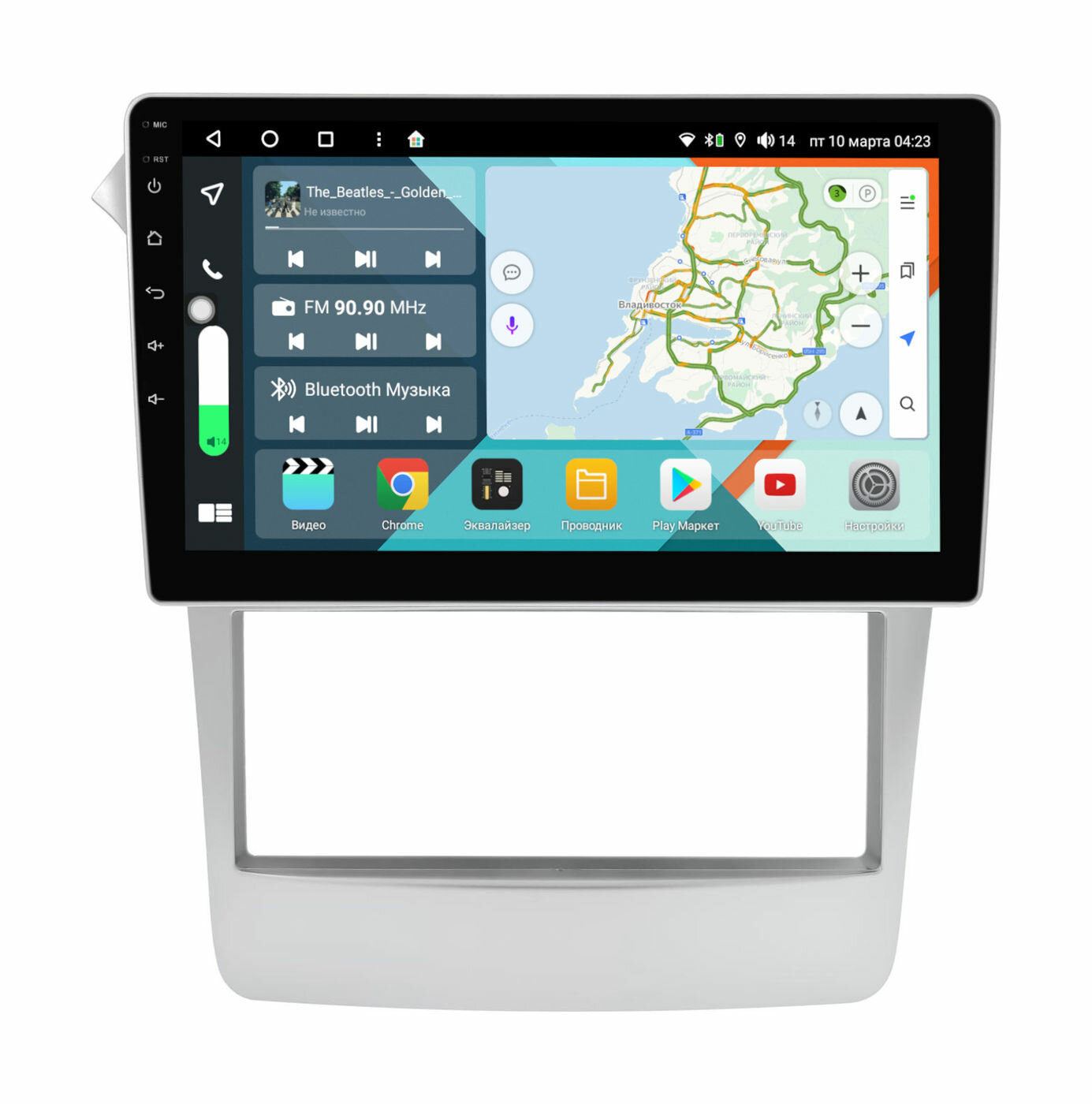 Магнитола Daewoo Nexia 2008 - 2016 9 дюймов, 4/64GB, 8 ядер, DSP, 4G, Android 10 / Wide Media