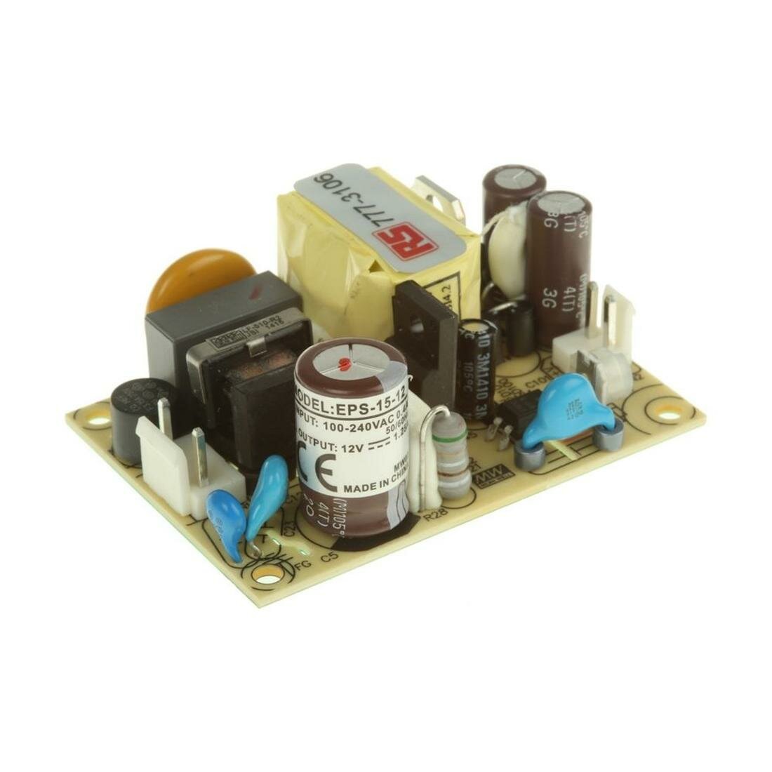 Источник питания AC/DC Mean Well EPS-15-12, бескорпусной (монтаж на печатной плате)