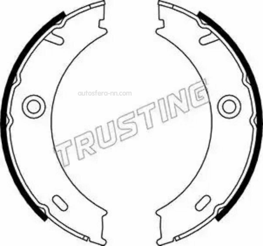 TRUSTING 052127 К-т бараб. тормоз. колодок MERCEDES Спринтер 408 170х40