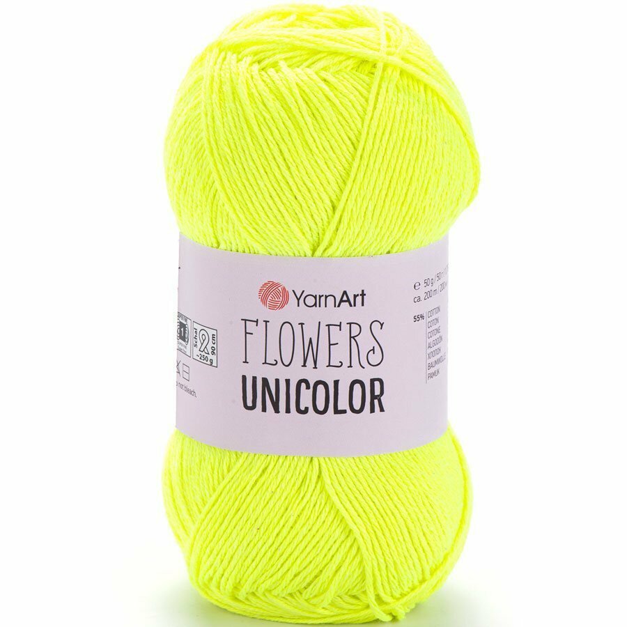 Пряжа Yarnart FLOWERS UNICOLOR 762 флавиновый (5 мотков)