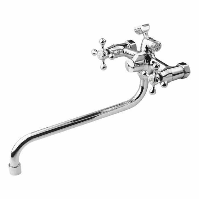 Смеситель для ванны VODEN 8933 А85, прямой гусак 35 см