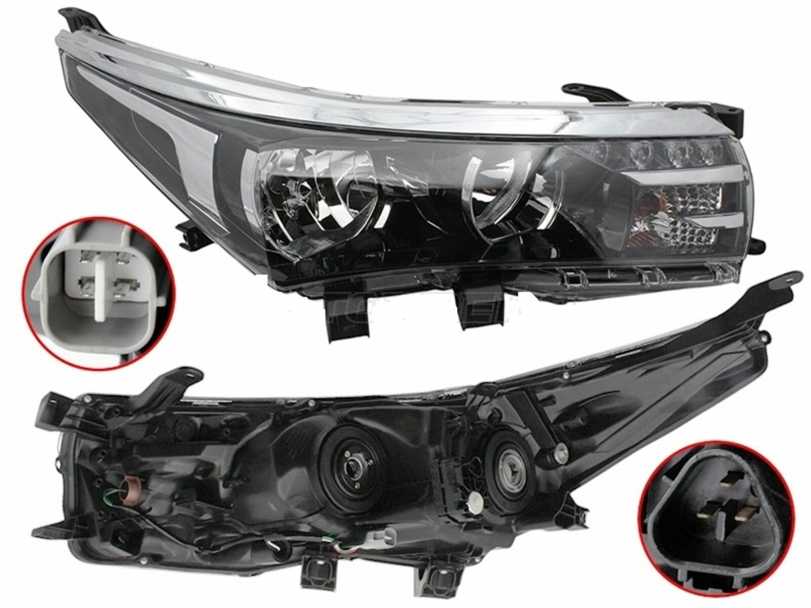 Фара TOYOTA COROLLA 13-16 RH ДХО