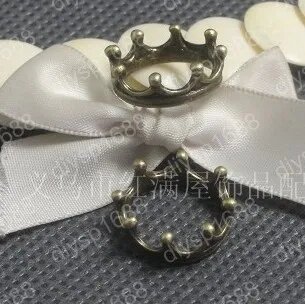 Бусины из цинкового сплава, античные бронзовые подвески, форма короны, 17 мм, 100 шт.