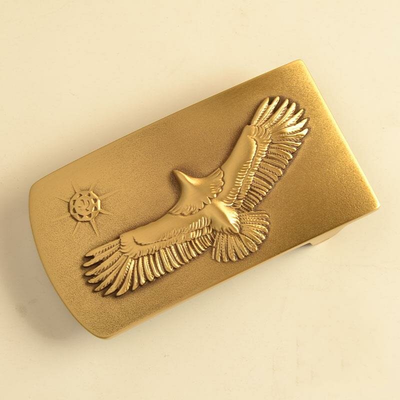 Пряжка для ремня из латуни с летающий орел бляха для ремня 40мм латунь