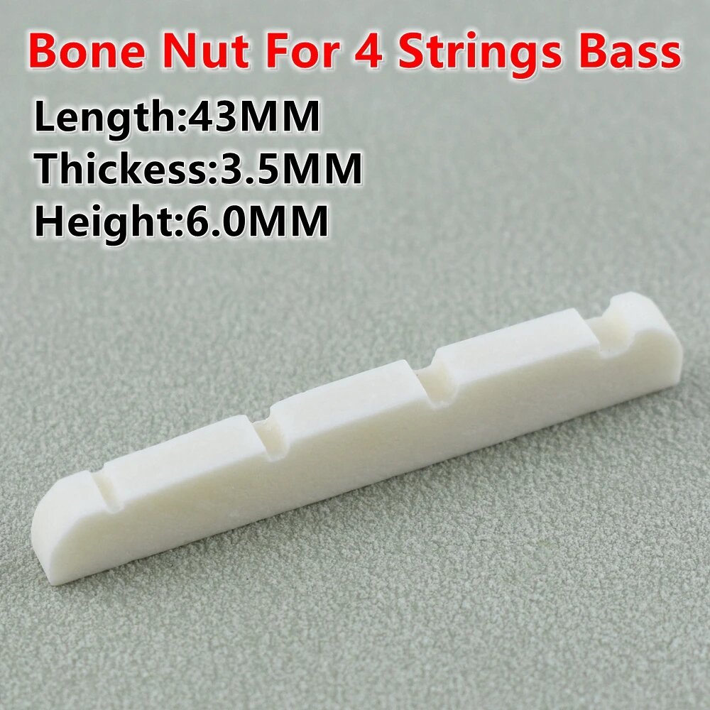 Костяная гайка для 4-струнного баса 43MMx3.5MMx6.0MM