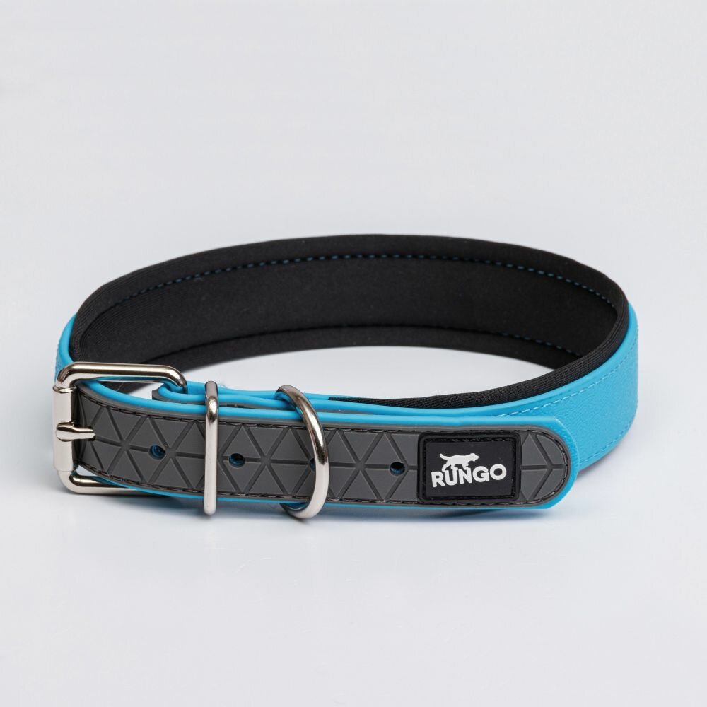 Ошейник из биотана с неопреном для собак, 2,5х55 см, голубой