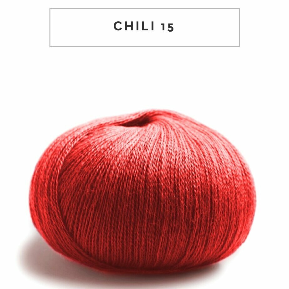 Piura /Пиура/ пряжа Lamana, 100% бэби альпака, 50г/400м (15, chili (чили), красный)
