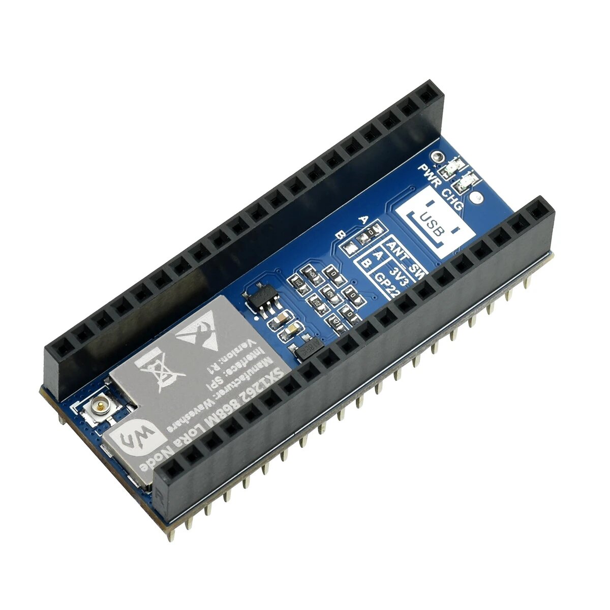 Модуль LoRa SX1262 Waveshare для Raspberry Pi Pico EU868