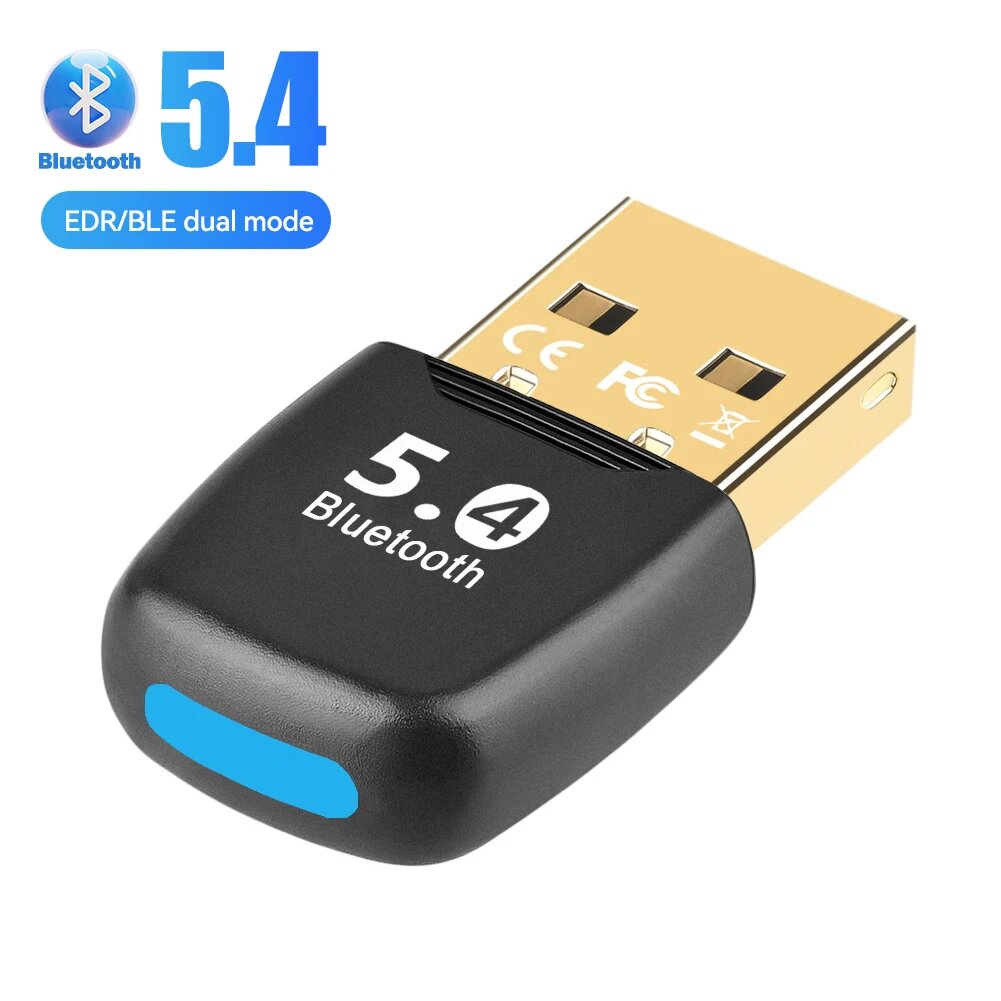 Bluetooth 5.4 USB-приемник-передатчик адаптер Bluetooth аудио накопитель бесплатно для ПК динамик беспроводная мышь клавиатура музыка