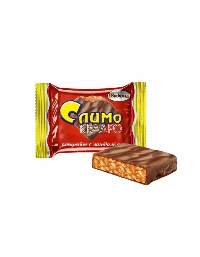 Конфеты "Слимо квадро" с миндалём, 1000 грамм, Акконд
