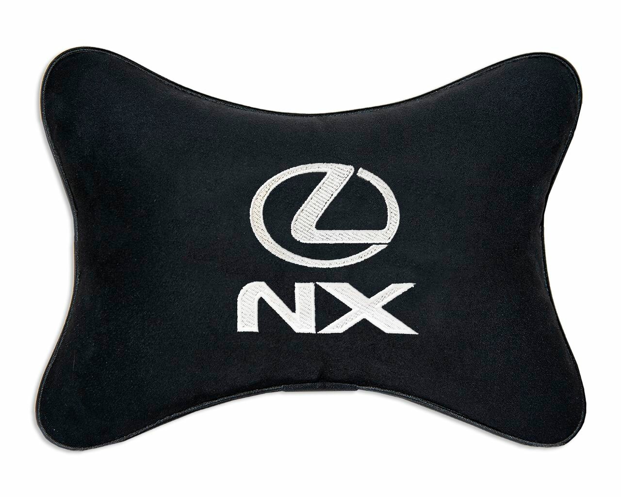 Подушка автомобильная на подголовник черная алькантара LEXUS NX