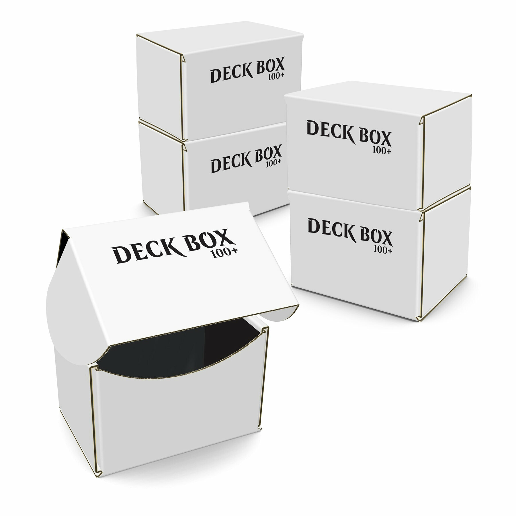 Комплект картонных коробок MTGTRADE 5 шт. белый - для карт MTG, Pokemon