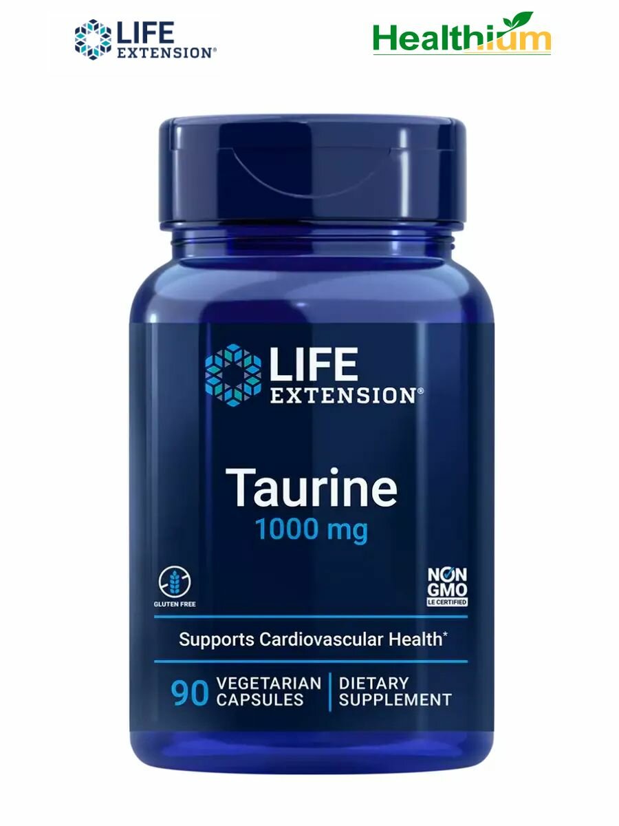 Life Extension Taurine 1000мг 90 капсул лайф экстеншн таурин 1000 мг