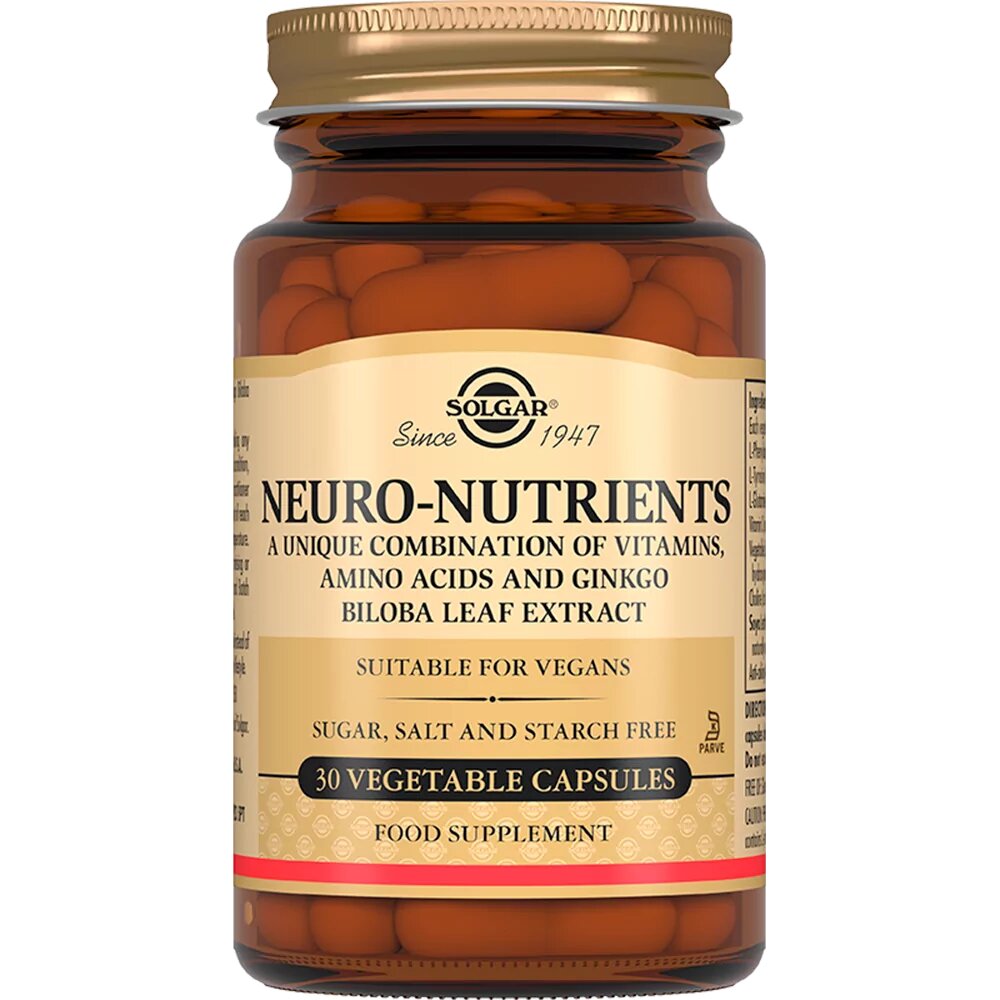БАД Solgar Капсулы "Неронутриентс", 30 шт. Neuro-Nutrients Vegetable Capsules