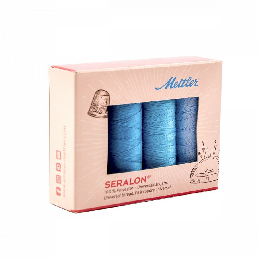 Набор с нитками Seralon в подарочной упаковке, 4 катушки 0392, 1394, 0409, 0271