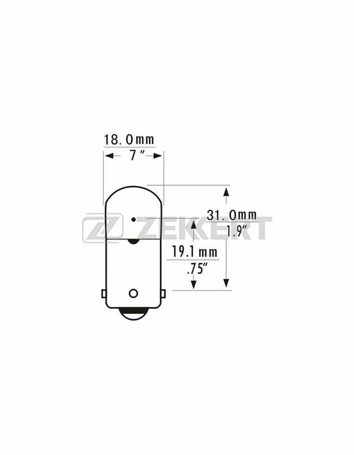 Лампа R10W (G18) 12V 10W BA15s (цена за 1 шт.)