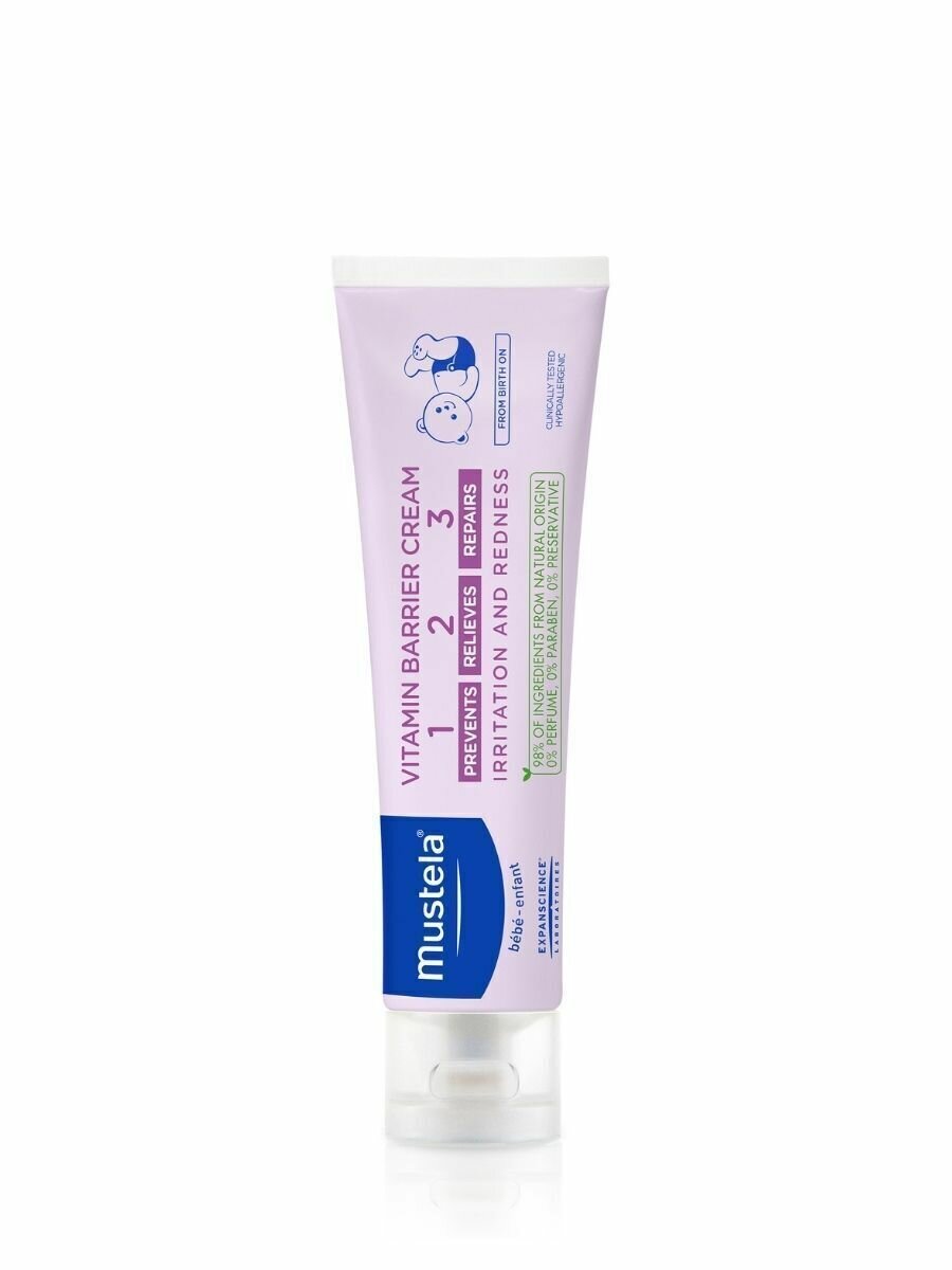 Mustela Крем под подгузник 1 2 3, 100 мл