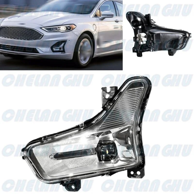 Для Ford Fusion 2019 2020 2021 2022, американская версия, автомобильные аксессуары, левый передний бампер, светодиодные противотуманные фары, лампа KS73-15A254DB