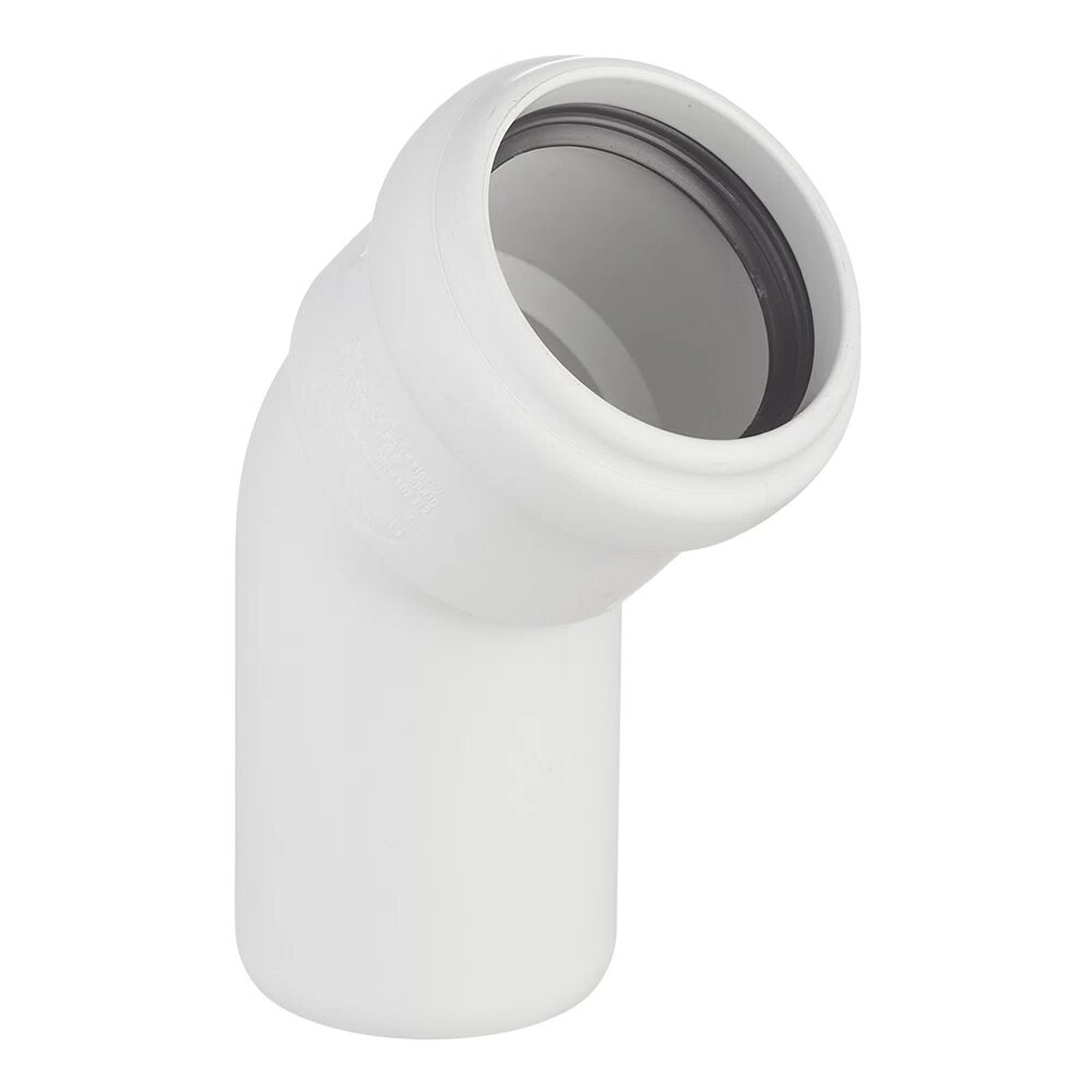 Отвод Ostendorf SKB d58 мм 45° пластиковый бесшумный для внутренней канализации (332120) Ostendorf 332120