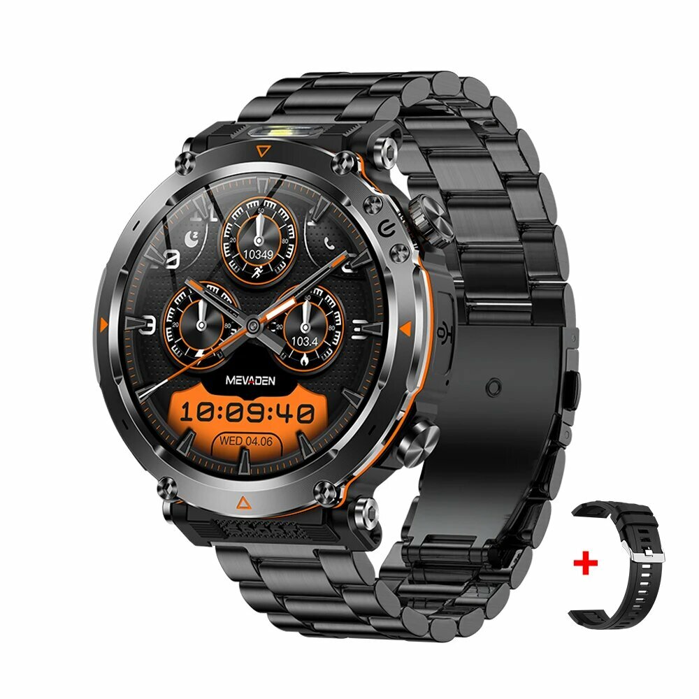 MEVADEN Умные часы черные Steel Black 1.7"