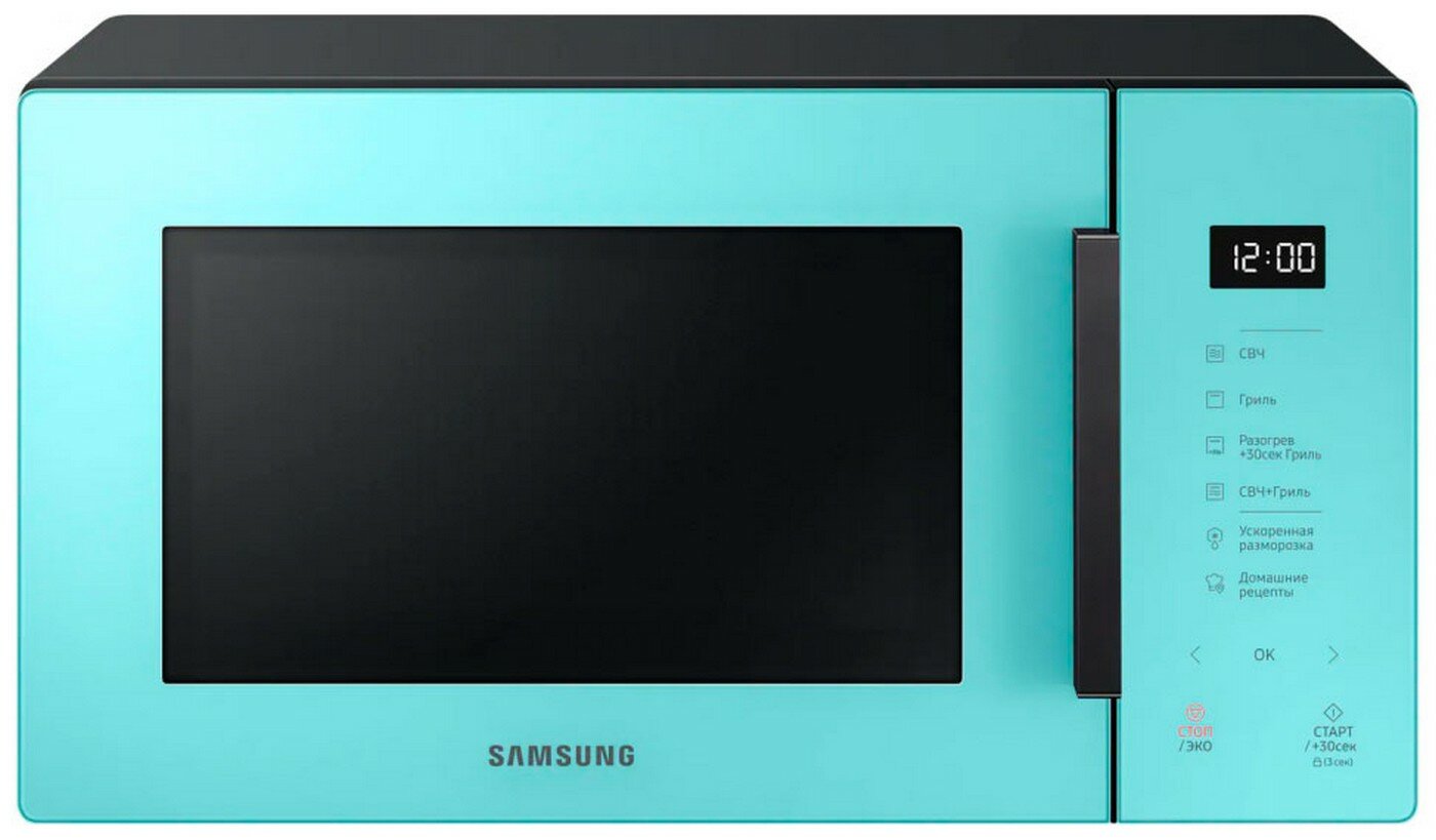 Микроволновая печь - СВЧ Samsung MG23T5018AN/BW, разморозка, дисплей
