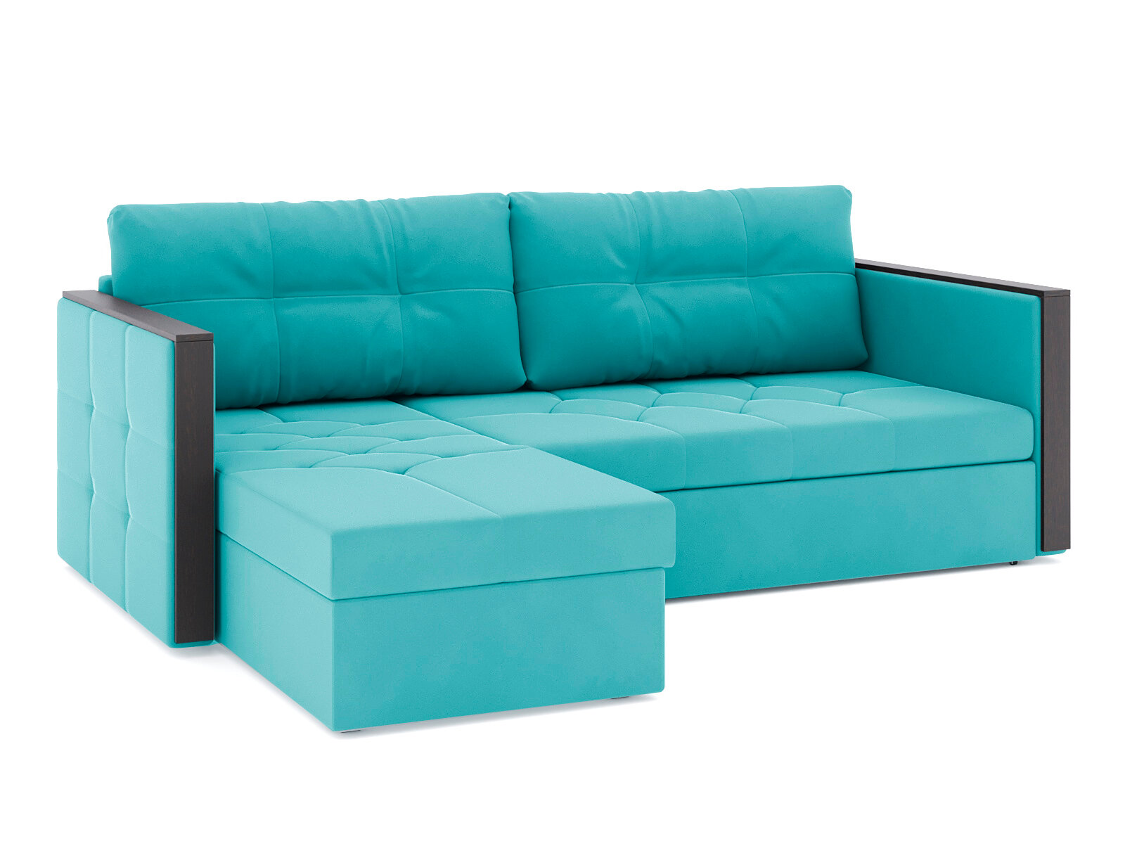 Диван DiHall Даймонд, угловой, раскладной, велюр, с ящиком для белья