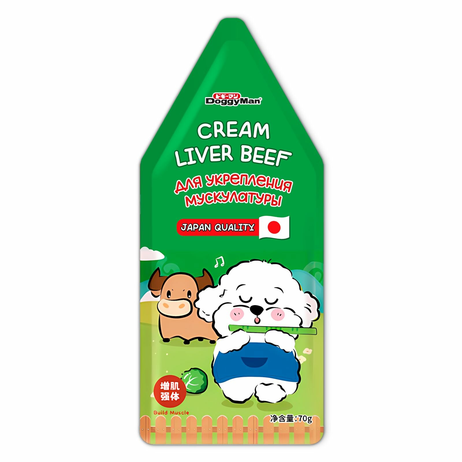 Лакомство для собак полнорационное Japan Premium Pet для укрепления мускулатуры Печень теленка с овощами , 70 г