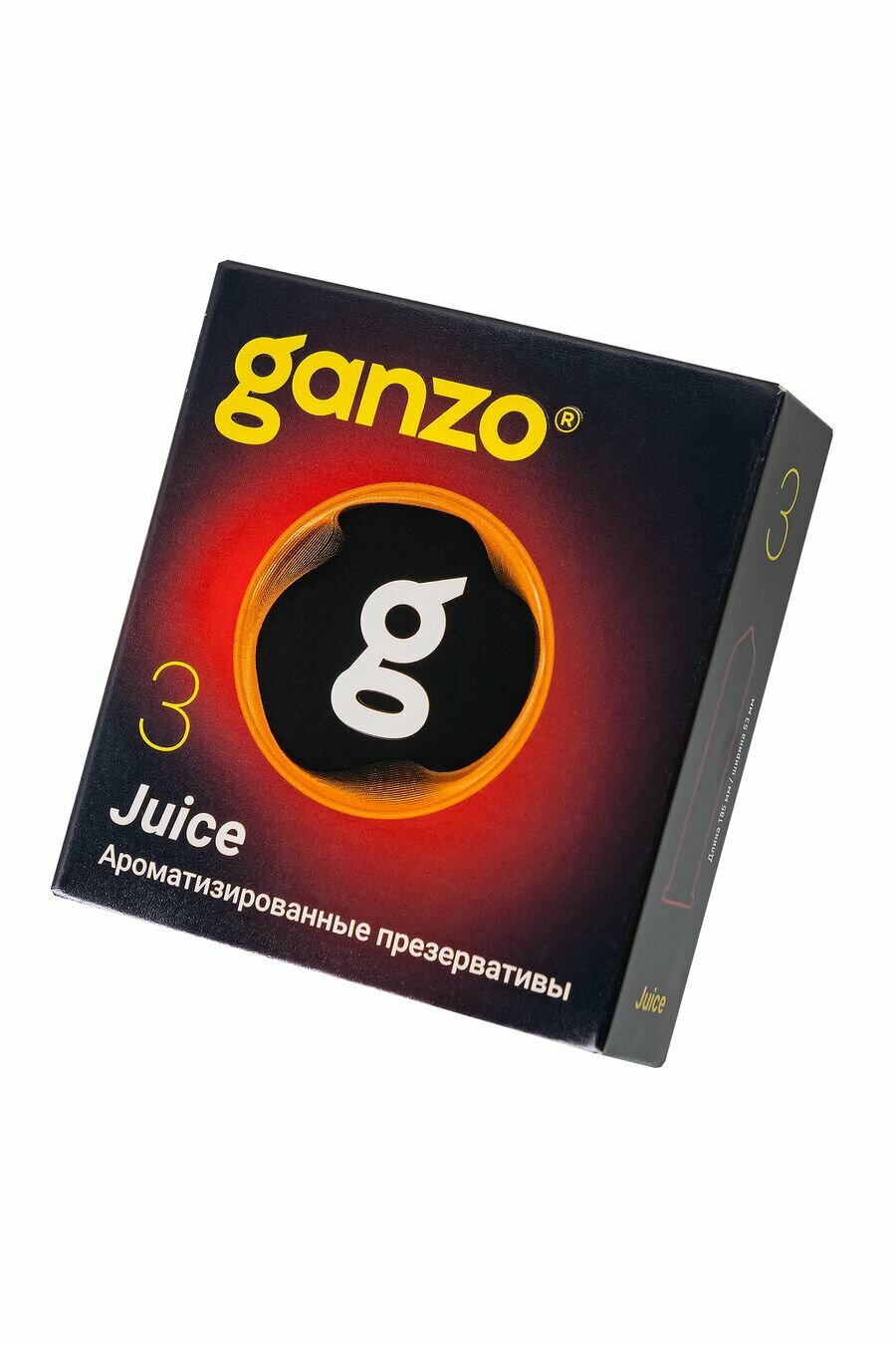 Презервативы Ganzo Juice ароматизированные, латекс, 18 см, 5,2 см № 3