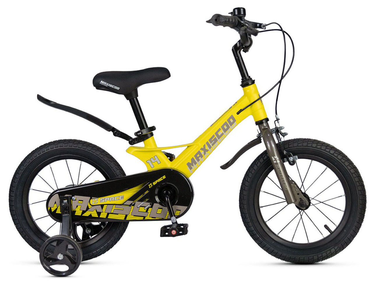 Детский велосипед Maxiscoo Space Standart Plus 14' (2025) 14 Желтый (90-110 см)
