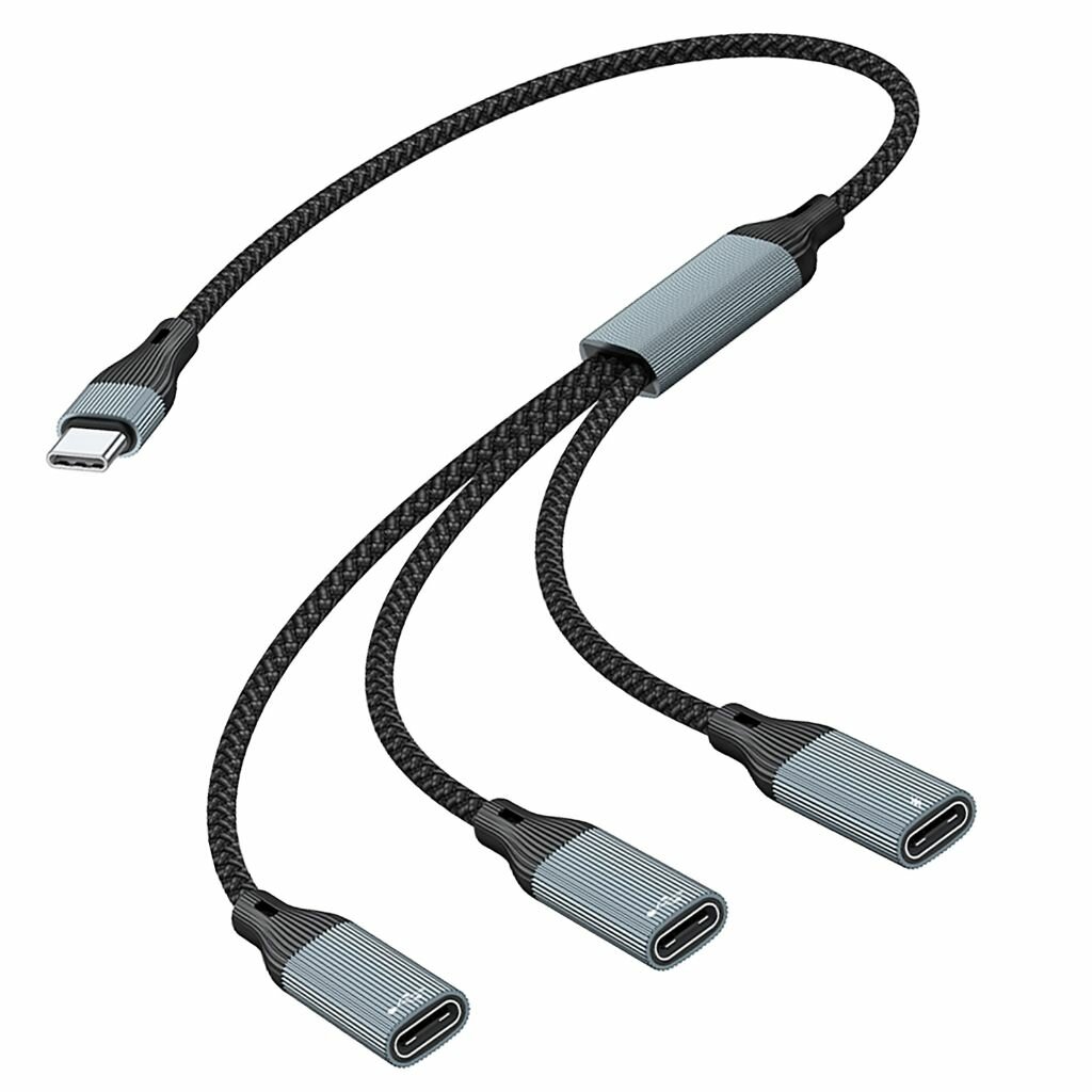 Разветвитель Type C с поддержкой зарядки 60W - 3 Type C