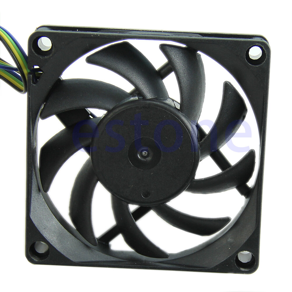 70mm x 15mm Brushless Вентилятор DC 12V 4 Pin 9 Blade Cooling Cooler Brushless PC Computer Case Cooler Вентилятор охлаждения