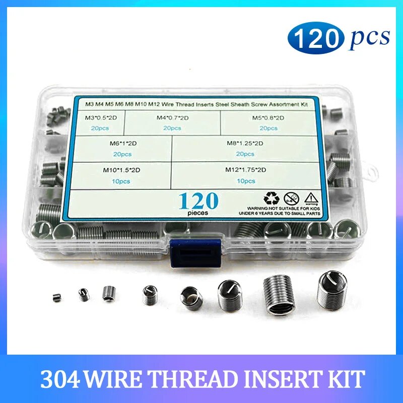 Набор для ремонта резьбы Helicoil из нержавеющей стали 304 Y276ZH