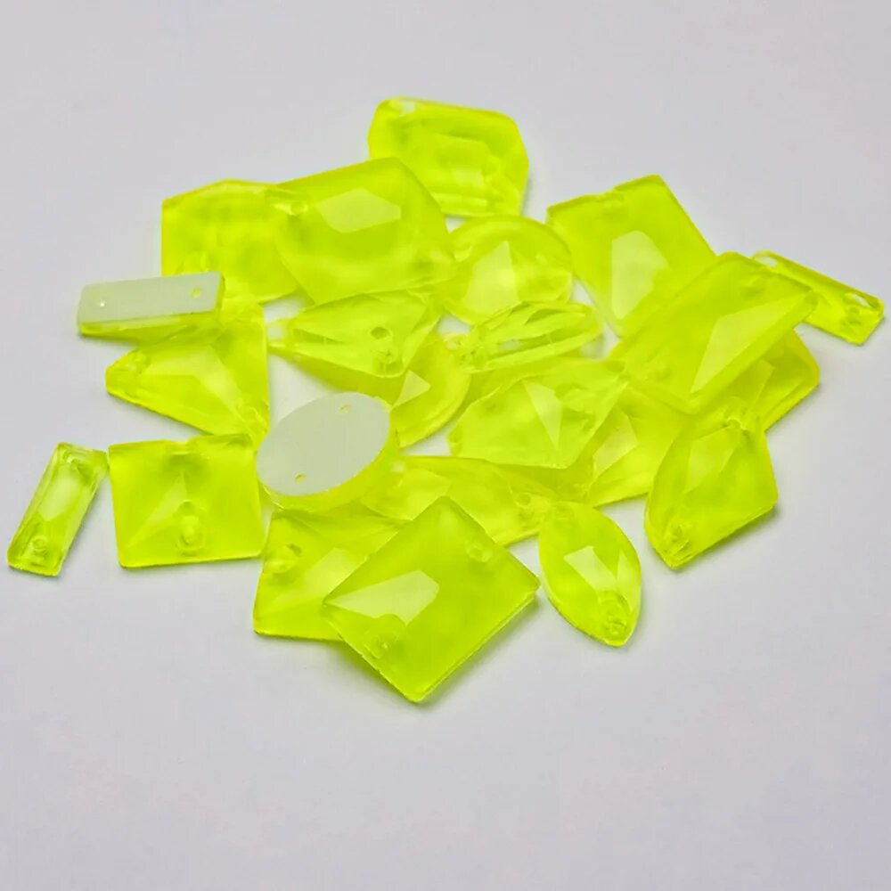 Стразы стеклянные citrine neon, mix shape 20шт
