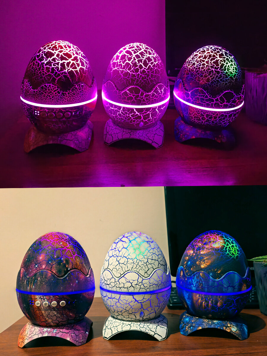 Ночник-проектор "MIDI stone EGG", USB, с подсветкой, питание от сети